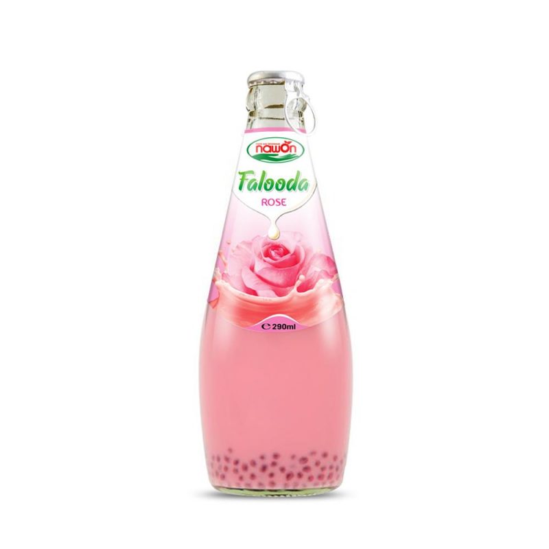 Nawon Falooda Drink With Rose Flavor | Glass Bottle, 290Ml (9.81 Fl oz)